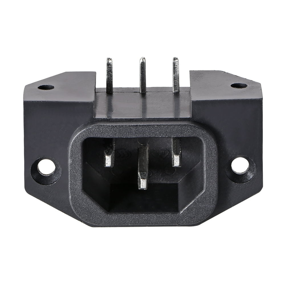 Panel Mount Plug Adapter AC 250V 10A/15A C14 3 Pins IEC Inlet Module ...