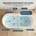 67" Whirlpool and Air Bath Soaking Combination Tub with Adjustable ...