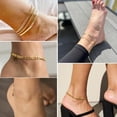 6-Piece Gold Anklet for Women - Dainty Beach Foot Chain Jewelry ...