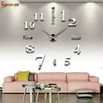 Spencer Large 3D Frameless Wall Clock Stickers Modern DIY Mirror Wall ...