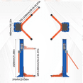 DigMaster 8000 lb Two Post Car Lift 220V/60Hz Automotive Lift Portable ...