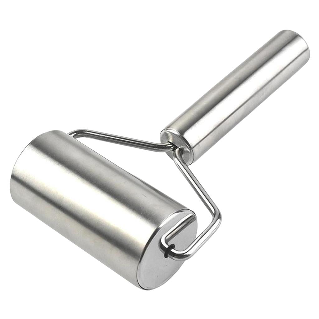 Stainless Steel Rolling Pin Pastry and Baker Roller Metal Kitchen ...