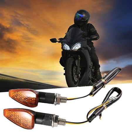 4 Pcs Motorcycle Bike Black Led Turn Signal Blinker Light Lndicator ...