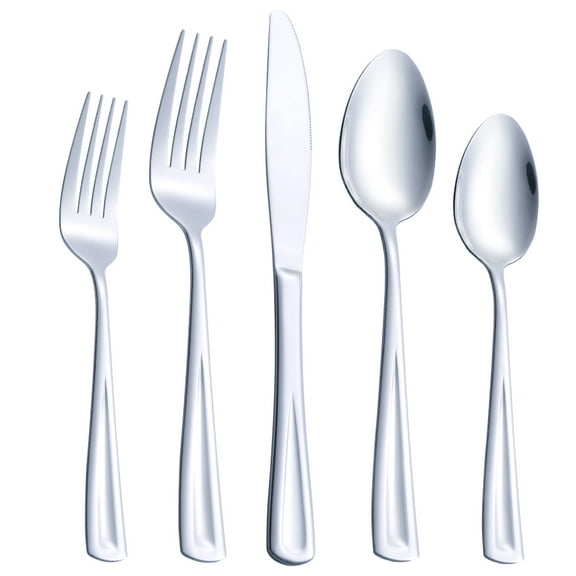 20-Piece Silverware Set, Stainless Steel Flatware Service for 4 ...