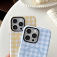 Compatible with iPhone 15 Pro Max Case, Cute Aesthetic Gingham Plaid ...