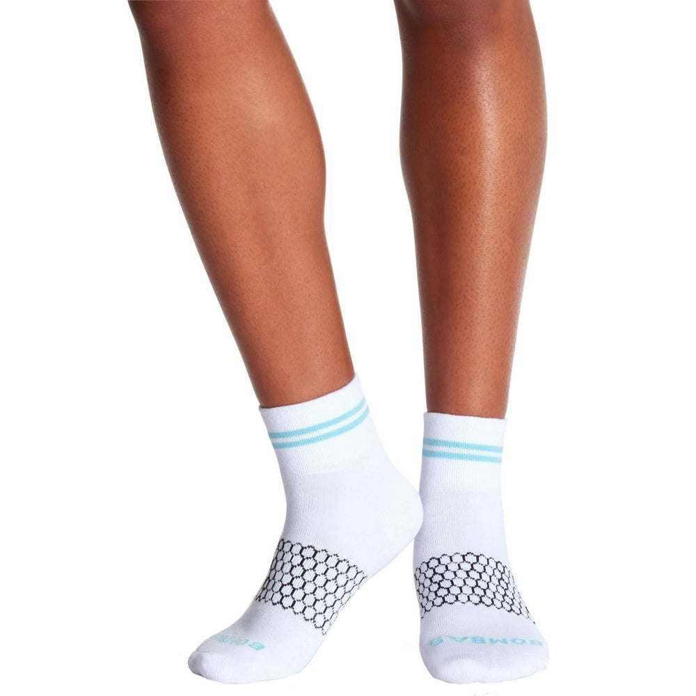 Bombas Bombas Womens Stripe Pique Quarter Socks