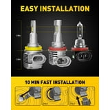 AUXITO H11 LED Bulbs, Wireless H8 H9, 100W 20000lm, 6000K White, 600% Brighter, Pack of 2 ...