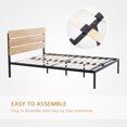 Bed Frame Platform Mecor Headboard & Slats Bedroom Furniture Wooden ...