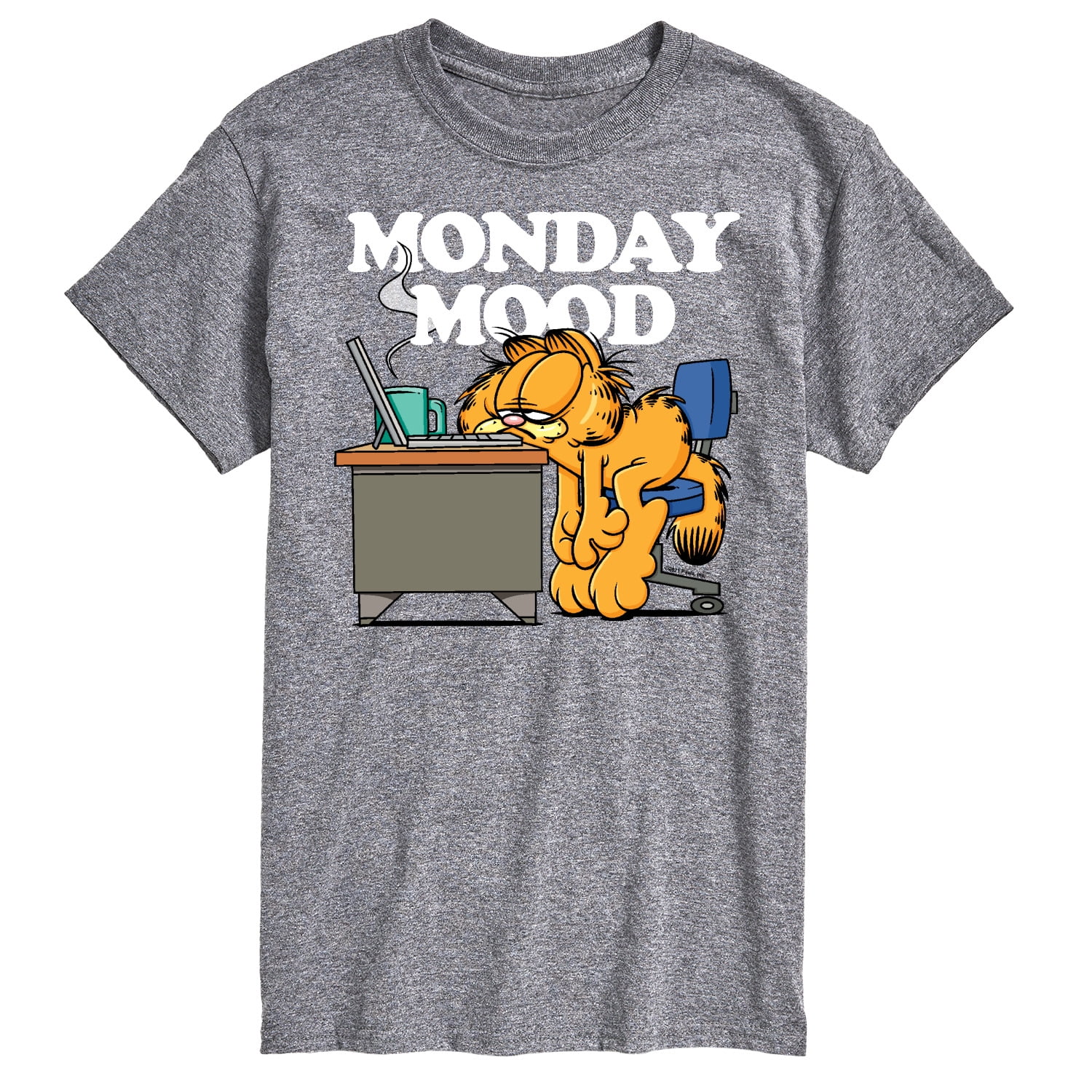 Garfield - Monday Mood - Men's Short Sleeve Graphic T-Shirt - Walmart.com