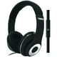 Naxa NE-943 BLACK BACKSPIN Pro Headphones with Microphone (Black ...