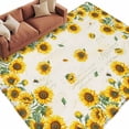 Area Rug for Living Room, Sunflower Non-Slip Indoor Large Carpet for ...
