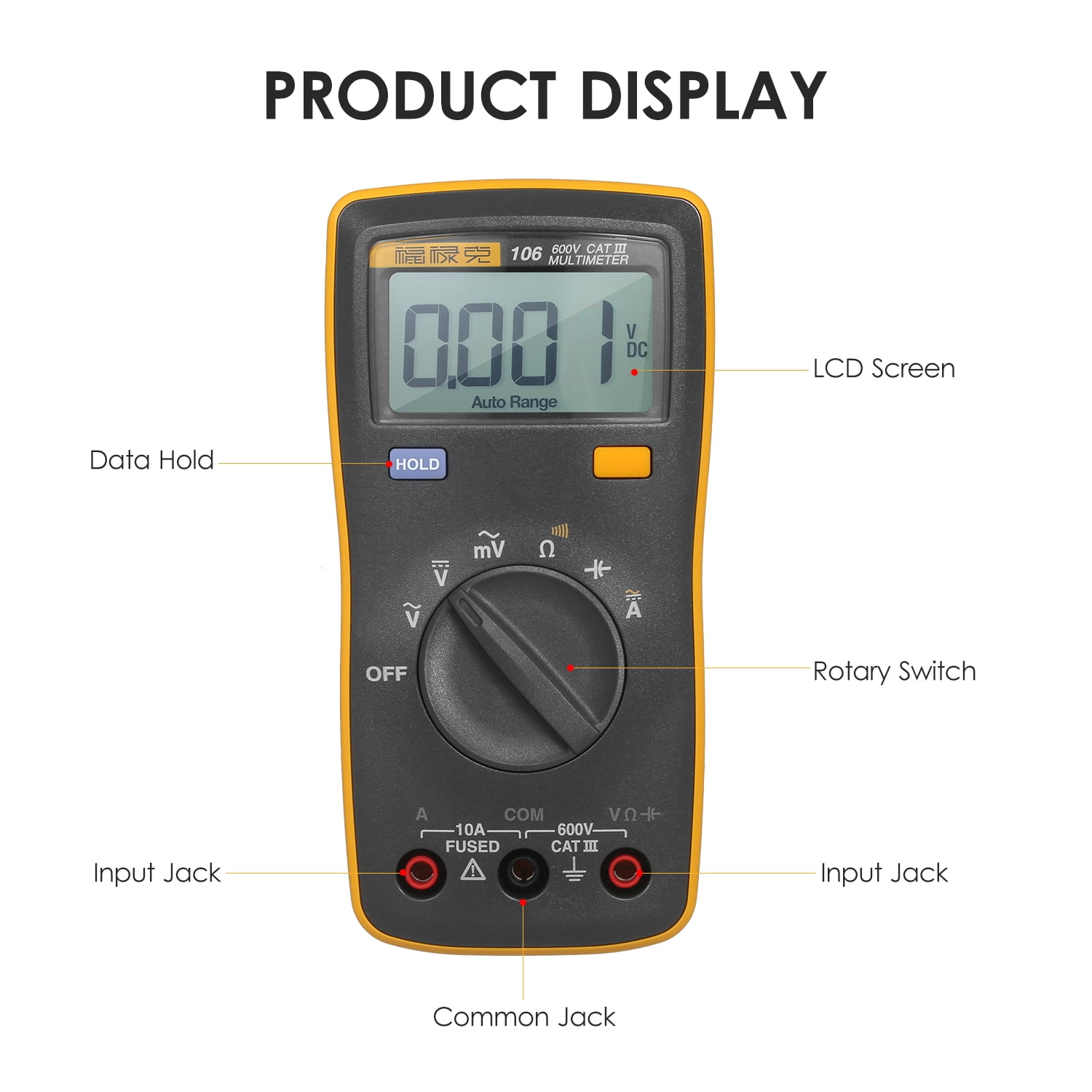Buy FLUKE 6000 Counts Mini Palm-sized Multimeter Digital Multimeter ...
