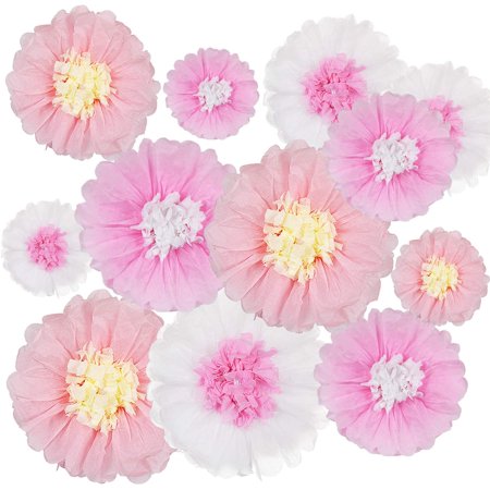 12 Pieces Paper Flower Decoration for The Wall Tissue Paper | Walmart ...