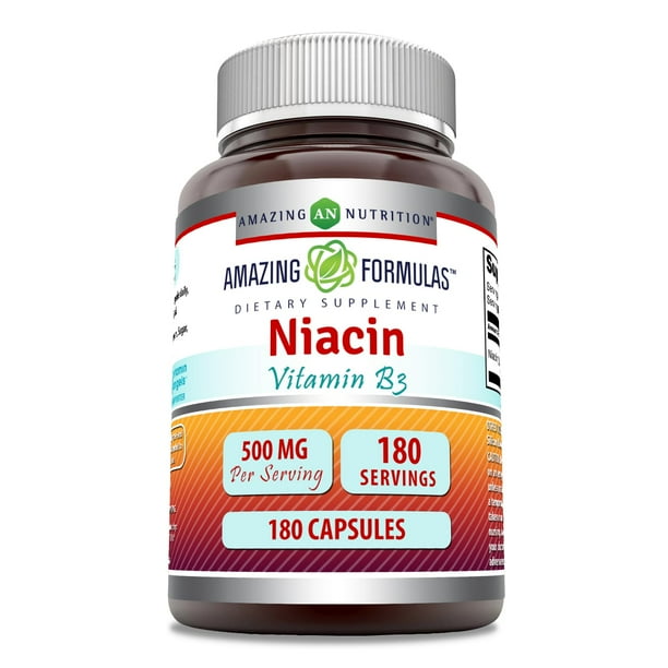 Suplemento Amazing Formulas de niacina 500 mg 180 cápsulas | Walmart en línea