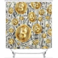 4PCS Money Shower Curtain Set, Hundred US Dollar Bills Cash Banknote ...