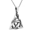 Interwoven Snakes Triquetra or Trinity Knot .925 Sterling Silver ...