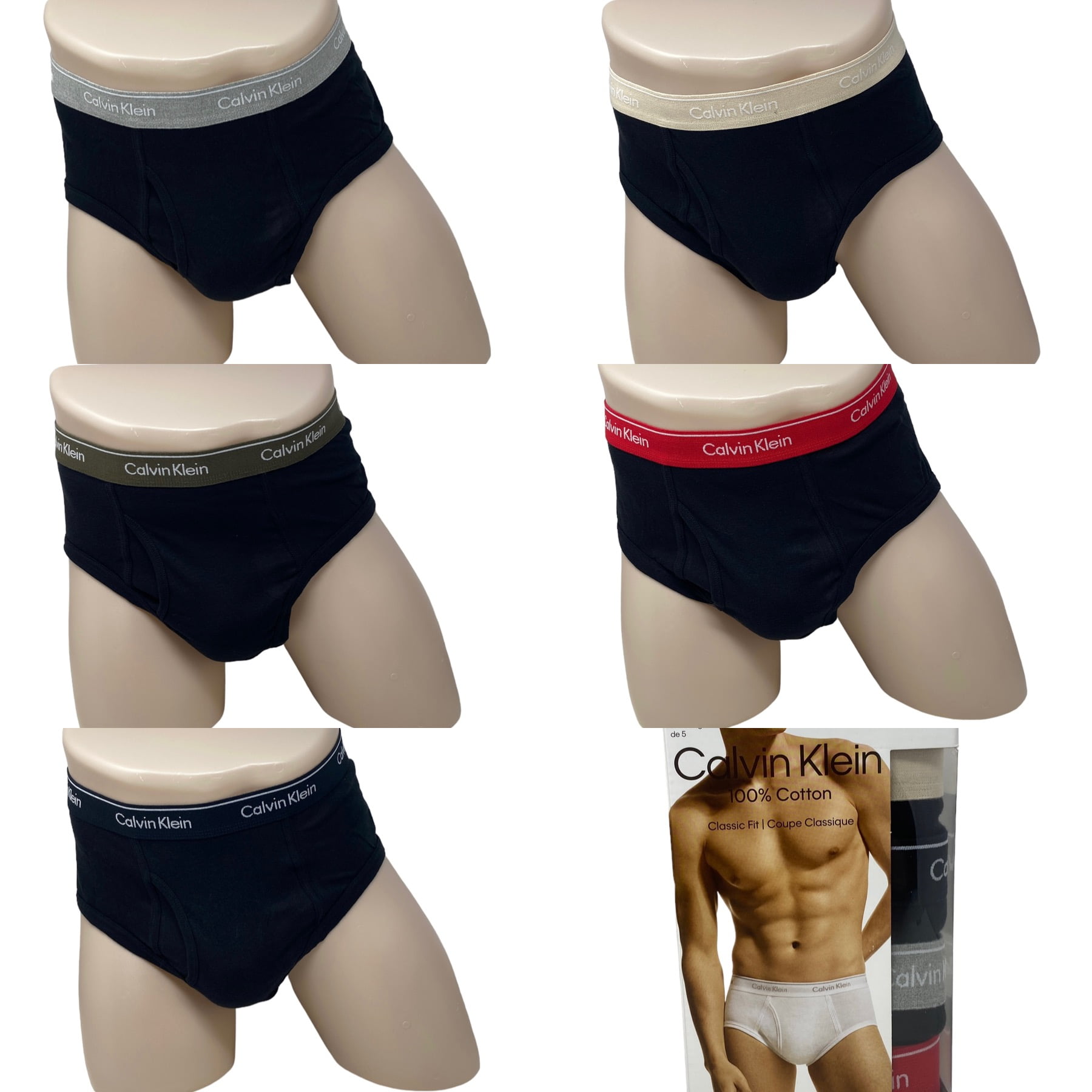 Calvin Klein Men's Cotton Classics Multipack Briefs, Pure White