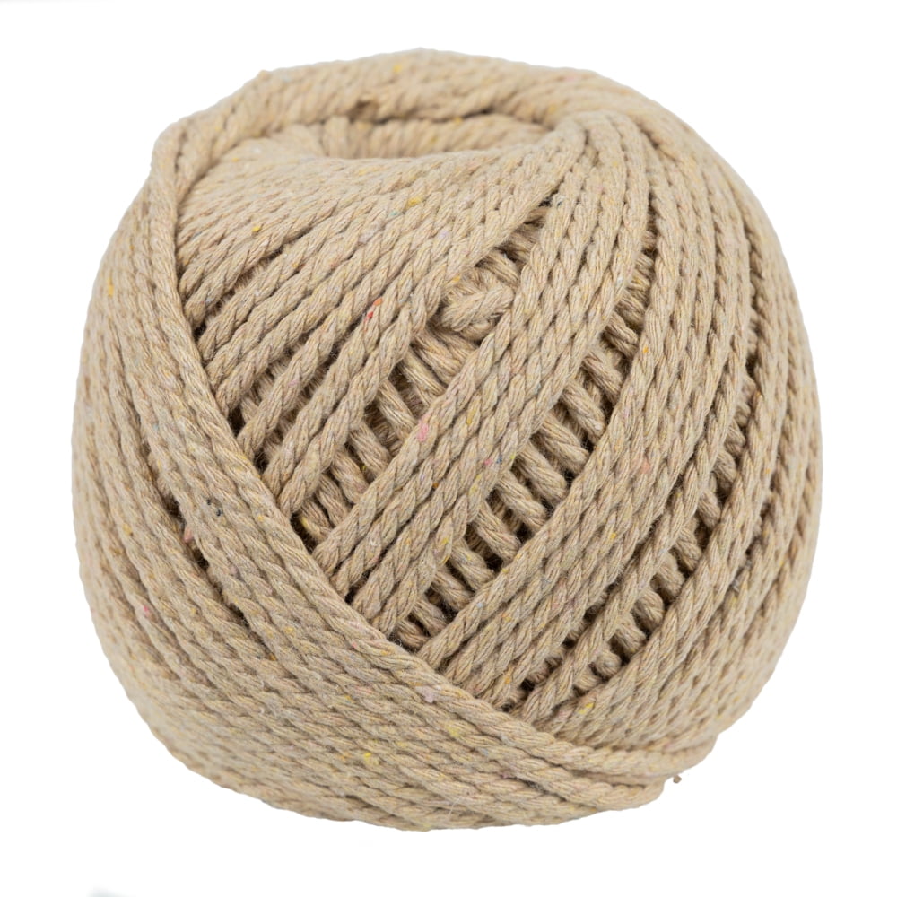 100% Macrame Natural Twisted Cotton Yarn Cord Rope – Various Sizes ...