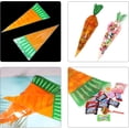 100 carrot-shaped candy bags, disposable, single material (plastic ...