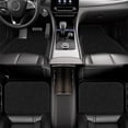 4-Piece Car Floor Mats Set, Black Denim Pattern Texture Crystal Velvet ...