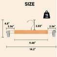 BP4U 24-Pack Premium Wooden Pants Hangers with Adjustable Clips, Heavy ...