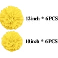12pc Yellow Tissue Paper Pompoms-Hanging Paper Pom Poms Paper Flowers ...