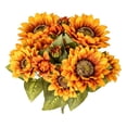 Clearance Under $5 Artificial Sunflower 9-Head Autumn Sunflower Plastic ...