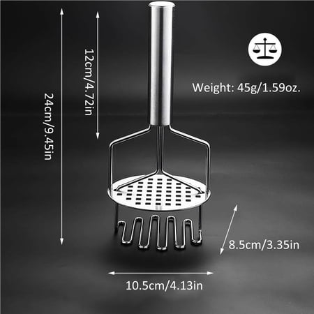 ruzhgo Stainless Steel Potato Mud Mixer Manual Double Layered Potato ...