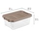 Sterilite Plastic 16 Qt. Stacker Box, Taupe Splash - Walmart.com