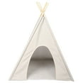 Precious Tails Ticking Stripe Canvas Pet Tee Pee - Walmart.com