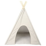 Precious Tails Ticking Stripe Canvas Pet Tee Pee - Walmart.com