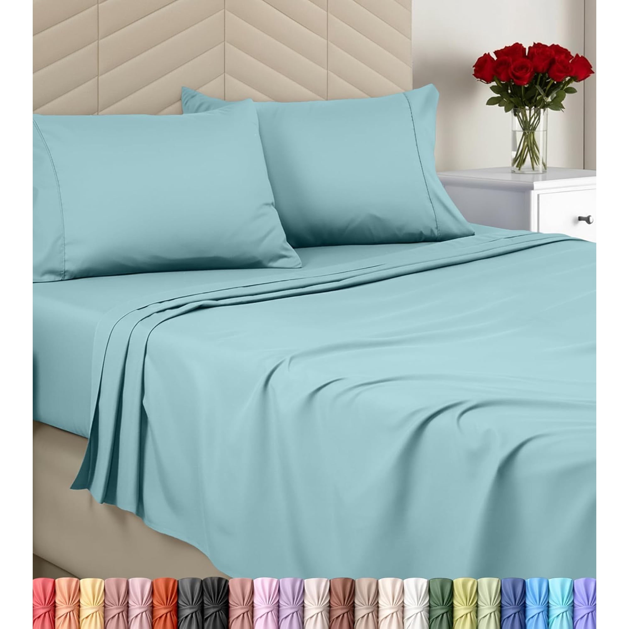 Click here for Unbranded Bedding Queen Sheet Set - Brushed Microf... prices