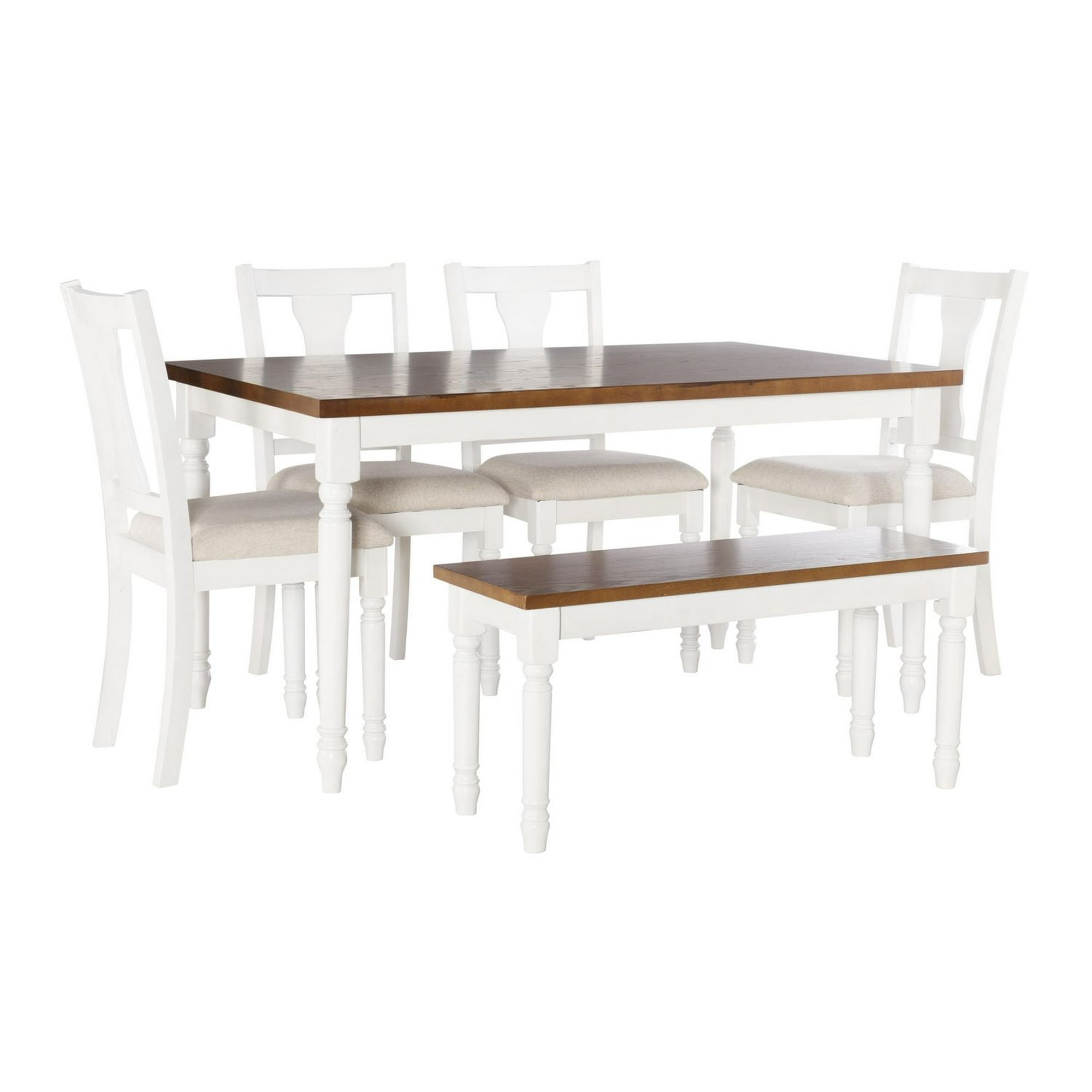 Click here for Linon Weston 6-Piece Dining Set  Brown prices