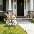 Avdolw Easter Bunny Egg Acrylic Waterproof Garden Decoration with ...