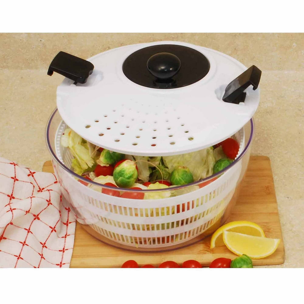 Cook Pro Plastic Salad Spinner with Locking and Straining Lid - Walmart ...