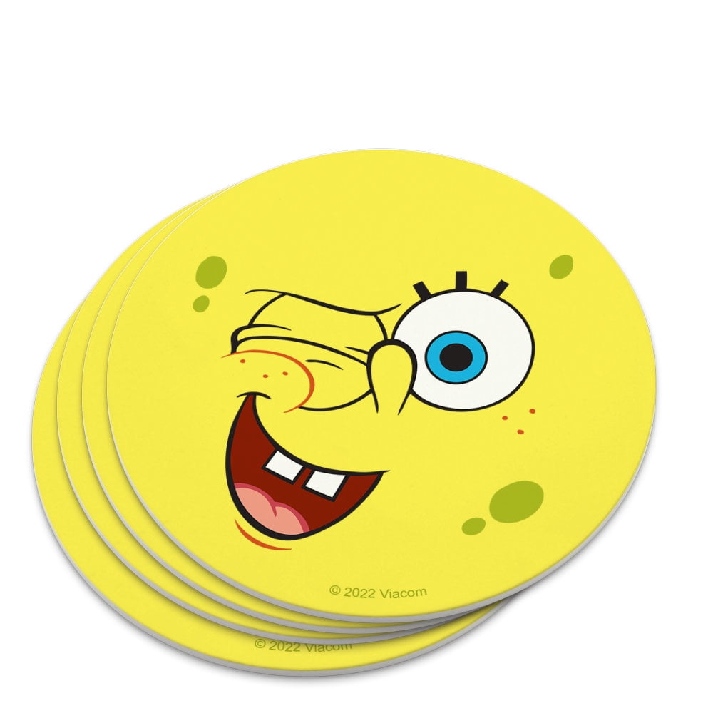 SpongeBob Winking Face Novelty Coaster Set - Walmart.com