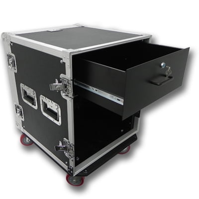 Seismic Audio 12 SPACE RACK CASE WITH 4U LOCKING DRAWER Amp Effect ...