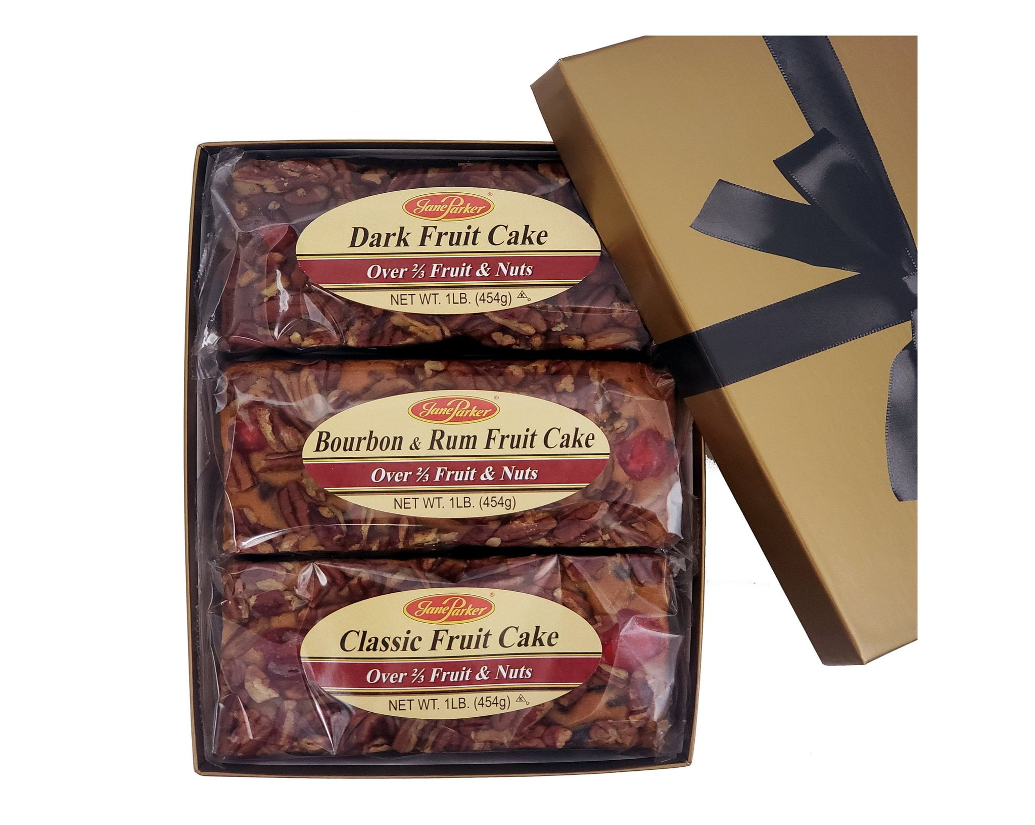 Jane Parker Fruitcake Triple Delight Fruit Cake Assortment, 3 Pound ...