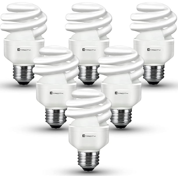 Xtricity Compact Fluorescent Light Bulb T2 Spiral, E26 Base, 5000k ...