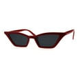 Womens Narrow Goth Cat Eye Vintage Retro Mod Sunglasses Red Black ...