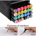24 Colors Drawing Markers, Dual Tip Art Markers, Coloring Marker For ...