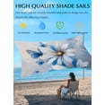 Blue Butterfly Flower Sun Shade Sail 6.5'X10' Country Farmhouse White ...