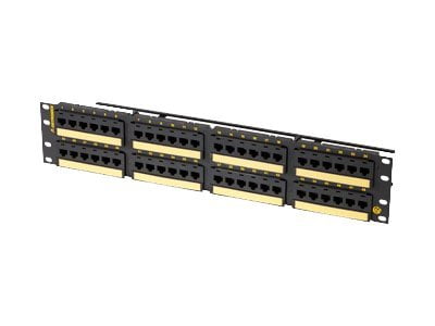 ORTRONICS Clarity Cat6A 10G 48 Port Flat Patch Panel, OR-PHD6AU48 ...