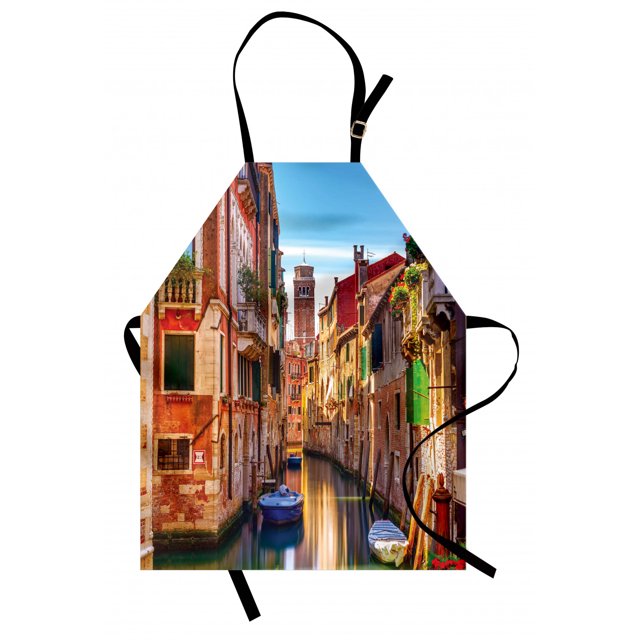 European Apron Venice Cityscape Narrow Water Canal Building Traditional ...