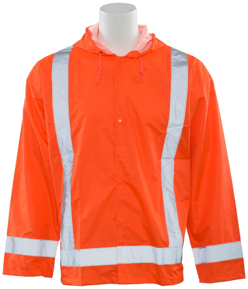 S373 ANSI Class 3 Lightweight Oversized Raincoat with PU Coating and ...
