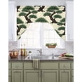 Bonsai Tree Kitchen Swag Valances for Windows, Botanical Pine Evergreen ...