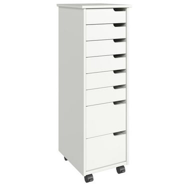 Adeptus Original Euro Roll Cart, Solid Wood, 6+2 Drawer Narrow Drawers ...