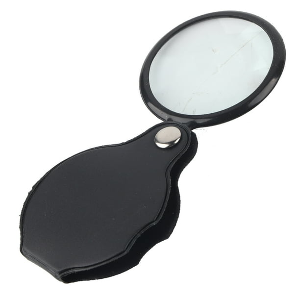 Mini lupa plegable de bolsillo para joyería, lupa de lupa con bolsa, 8X ...