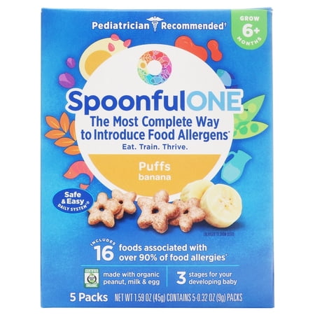 SpoonfulONE - Early Allergen Introduction Puffs Banana - 5 Pack(s ...