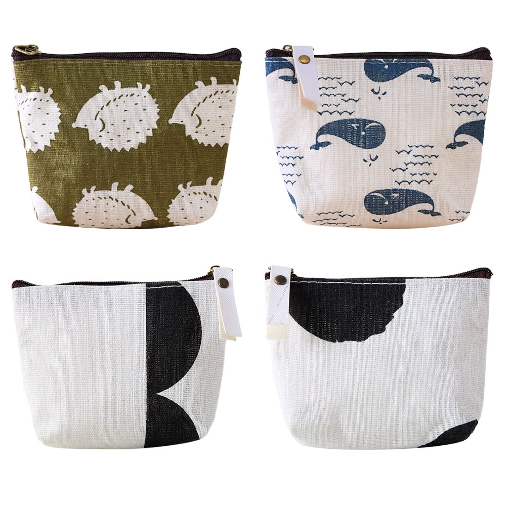 Small Canvas Purse Zipper Change Purse Small Zipper Pouch - Walmart.com